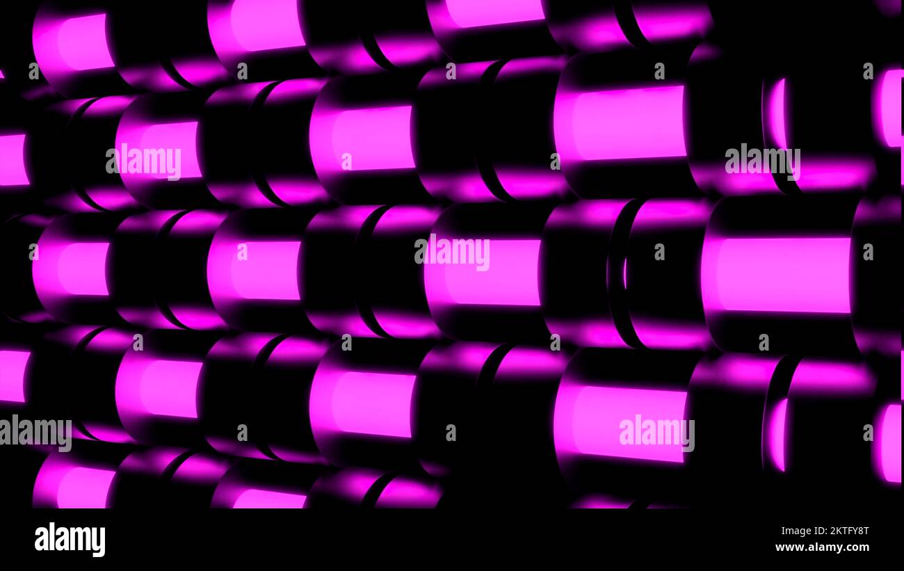 Moving neon stripes in tubes. Design. Neon liquid moves in stripes in ...