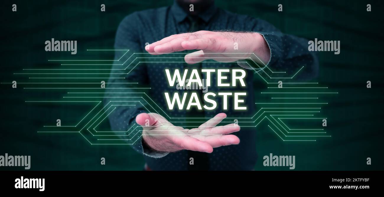 Writing displaying text Water Waste, Business concept liquid that has ...