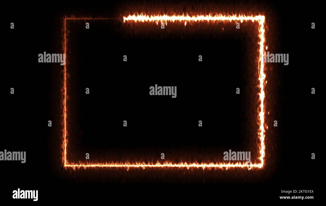 Fire square. Computer generated 3d render Stock Photo - Alamy