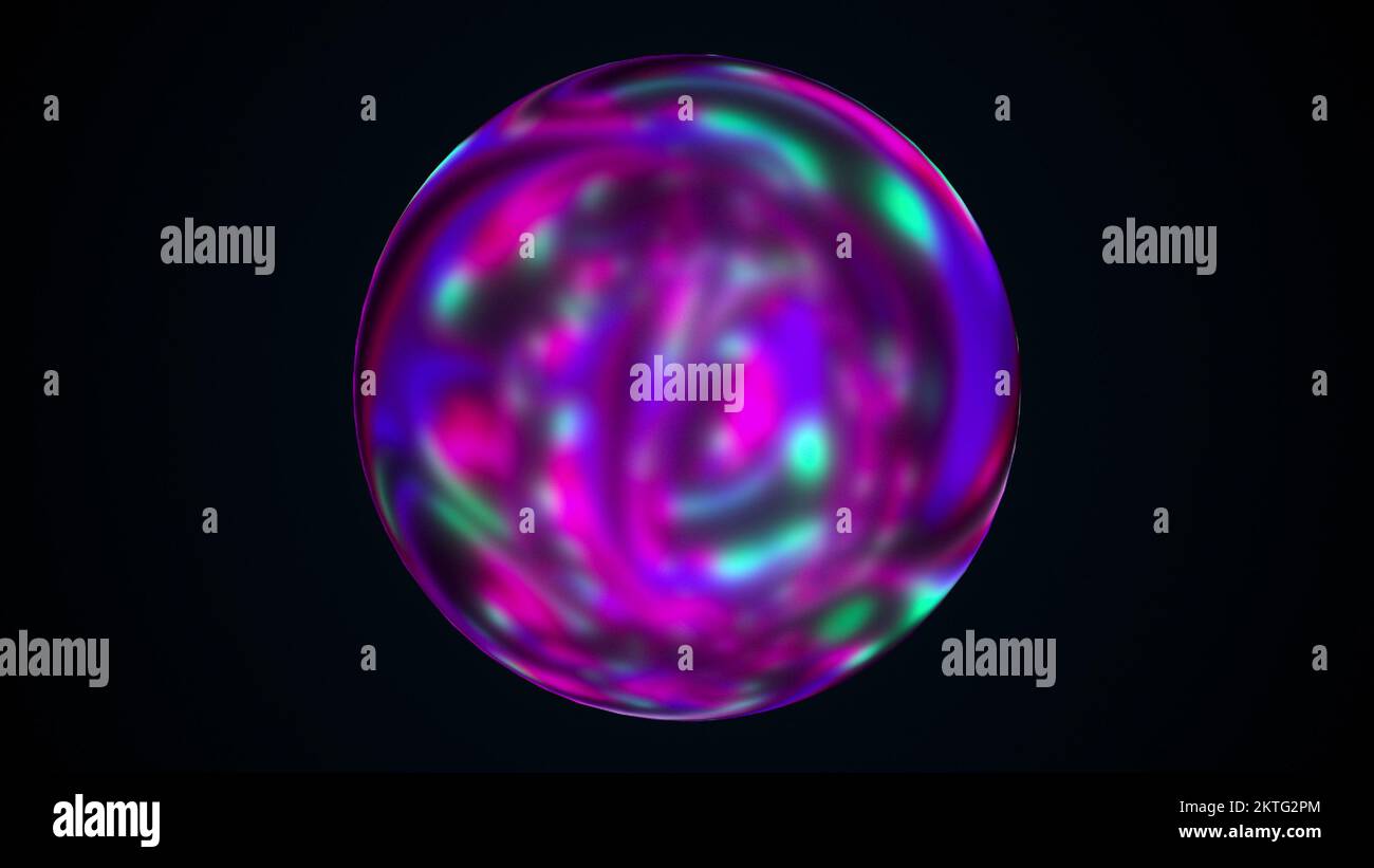 Iridescent sphere. Computer generated 3d render Stock Photo - Alamy