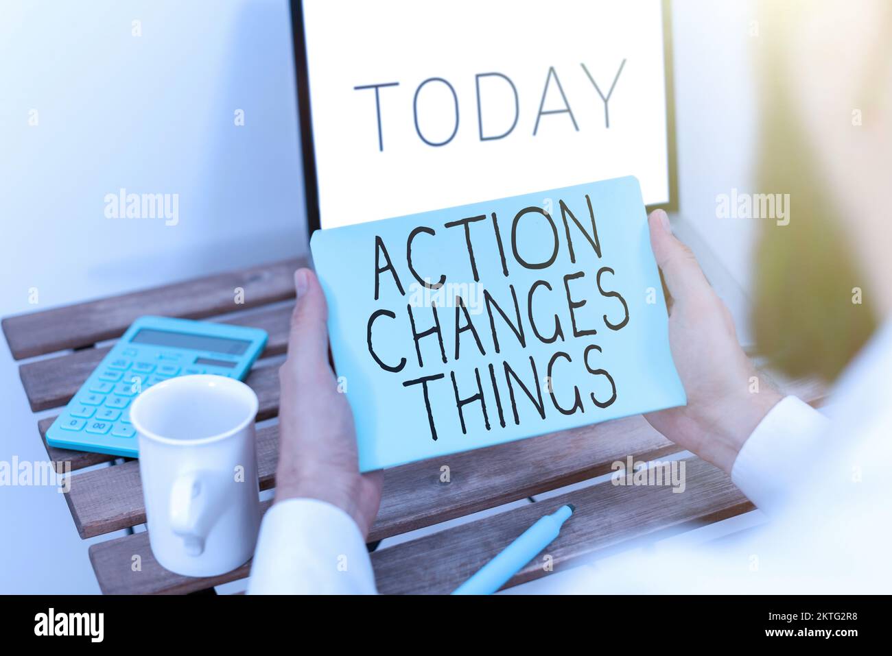 Conceptual display Action Changes Things, Business concept doing ...