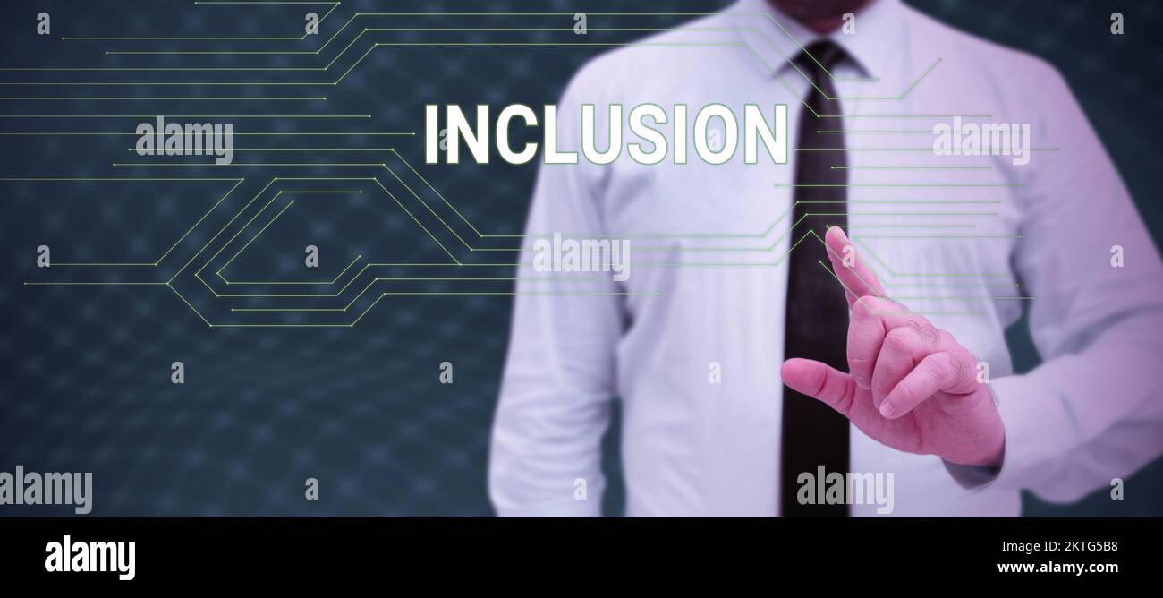 Handwriting text Inclusion, Business idea action state including of ...