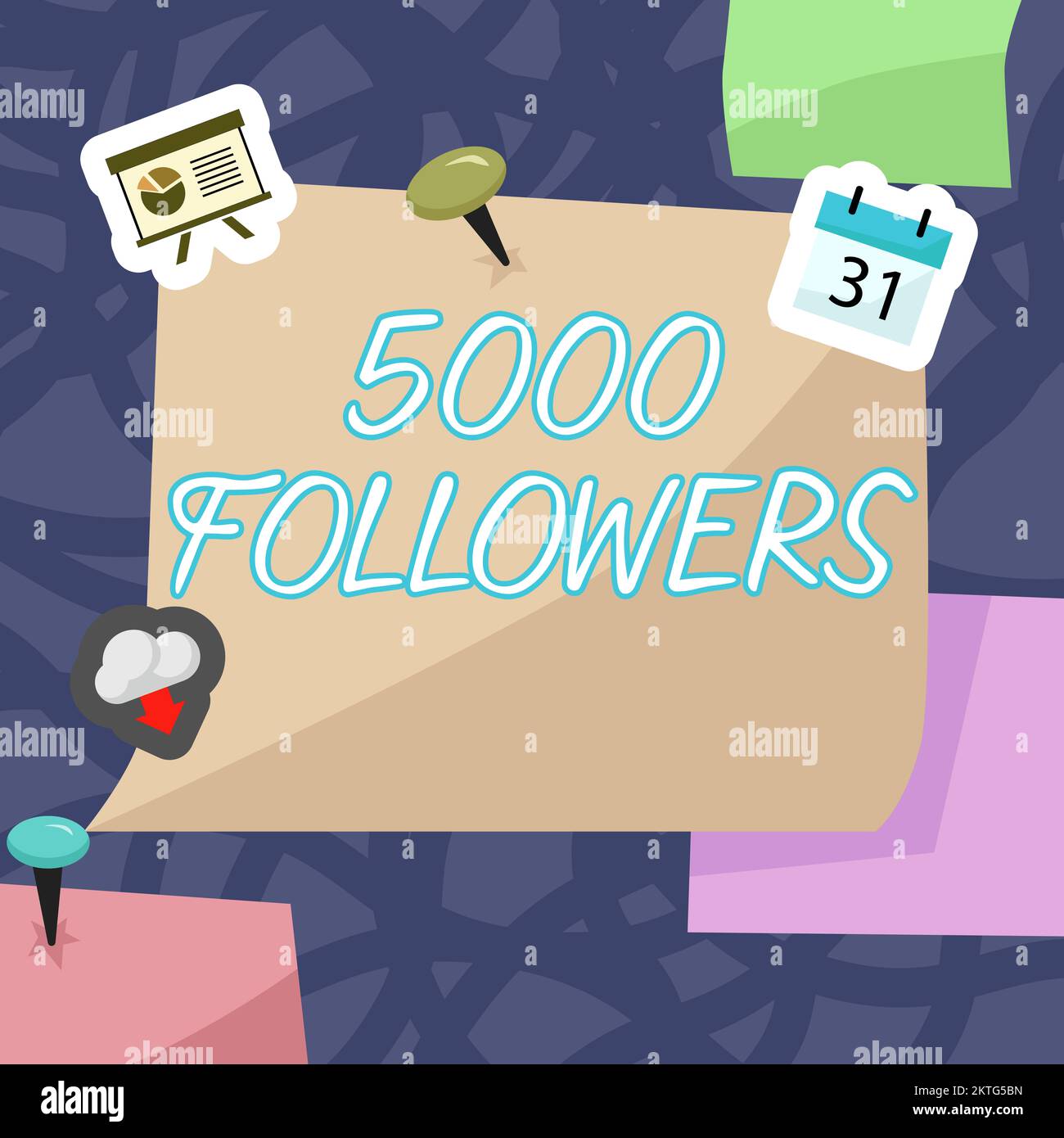 Text showing inspiration 5000 Followers, Word Written on number of ...