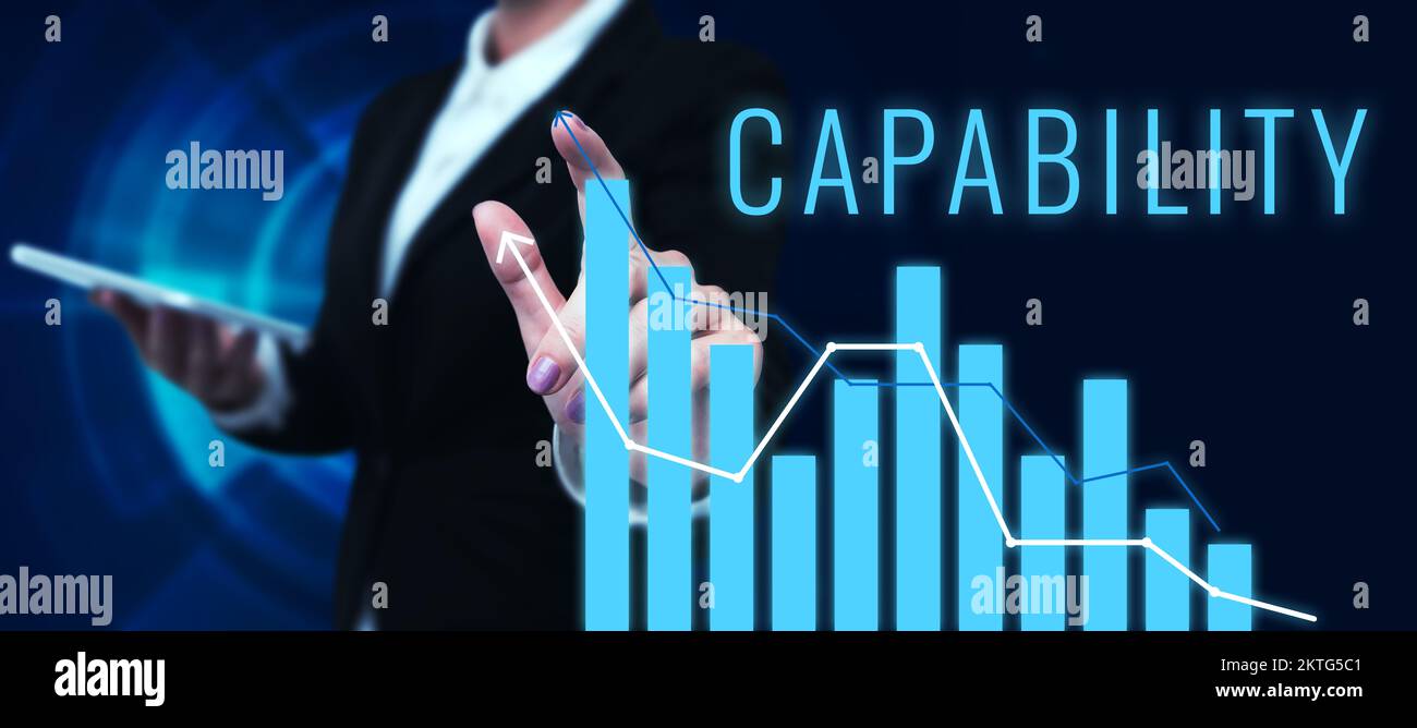 Text sign showing Capability, Concept meaning the facility or potential ...