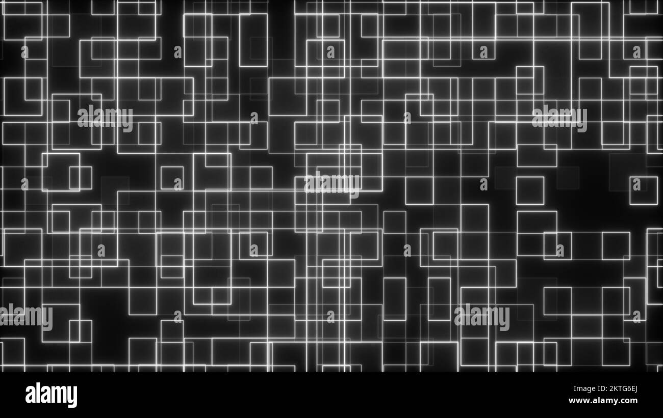 Small neon squares. Computer generated 3d render Stock Photo - Alamy