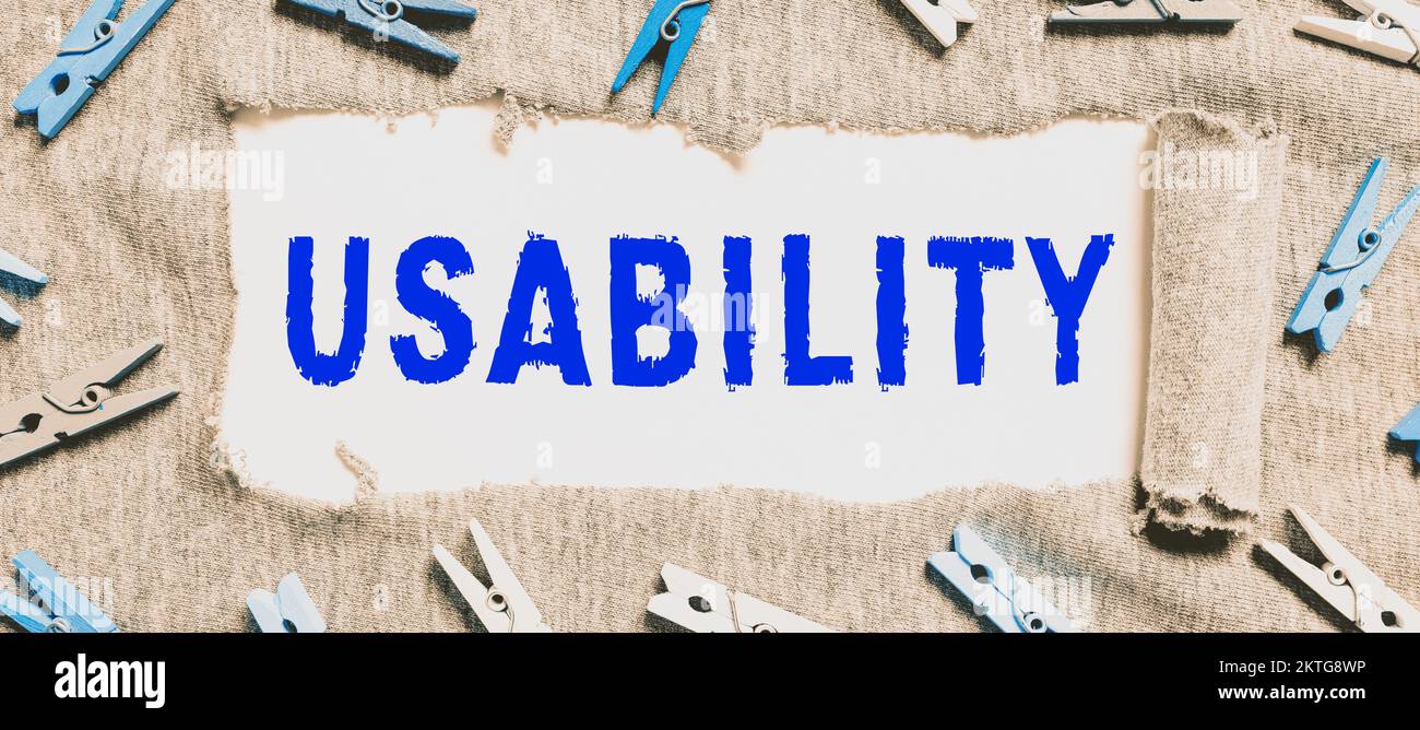 Text showing inspiration Usability, Concept meaning A word assosiated ...