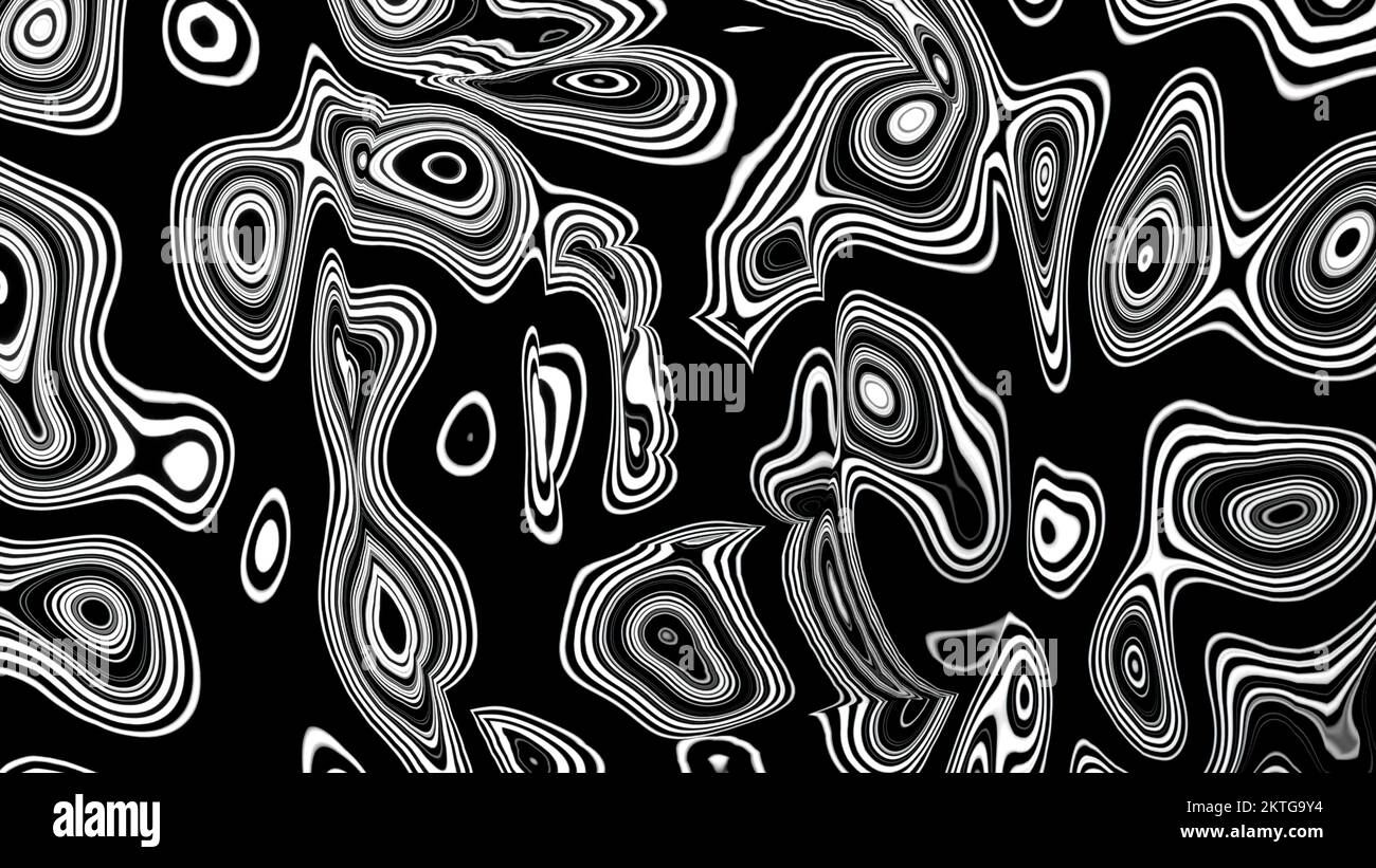 Monochrome spinning fluid texture. Design. Abstract black and white ...