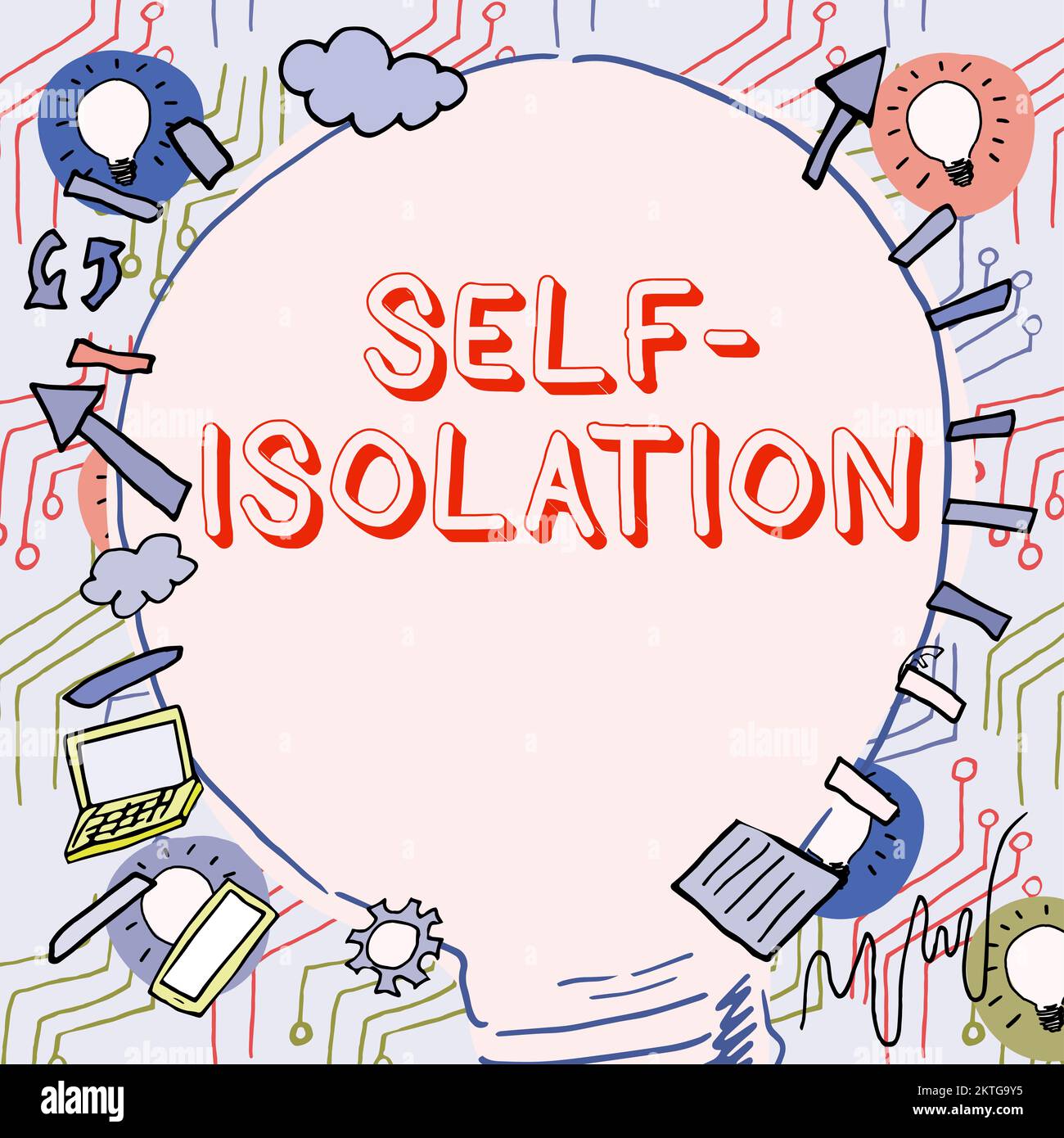 Writing displaying text Self Isolation, Business showcase promoting ...