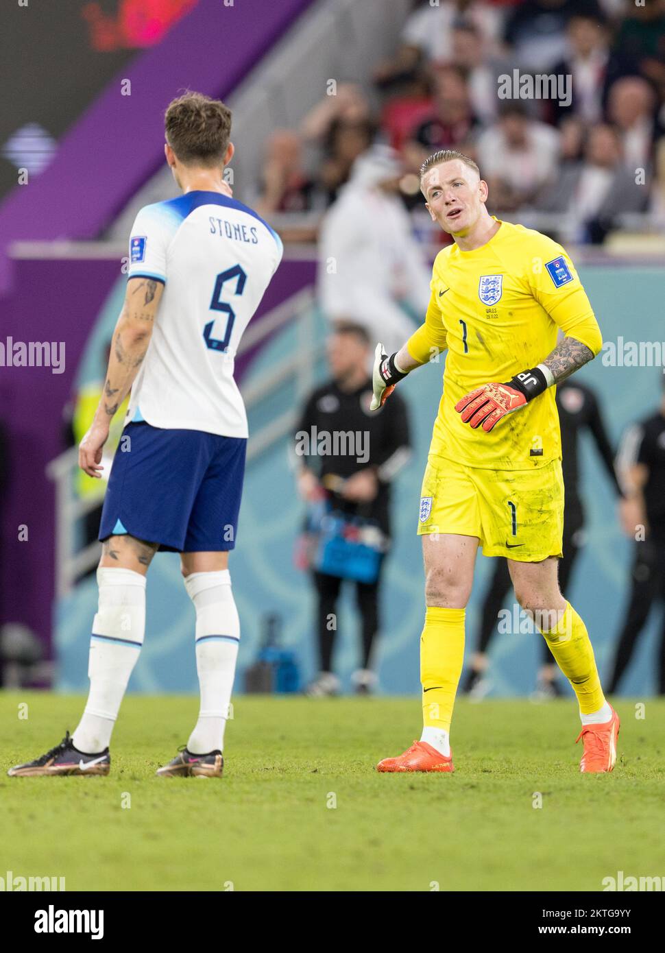 Doha, pilka nozna, Mistrzostwa Swiata, Walia - Anglia, N/z John Stones ...