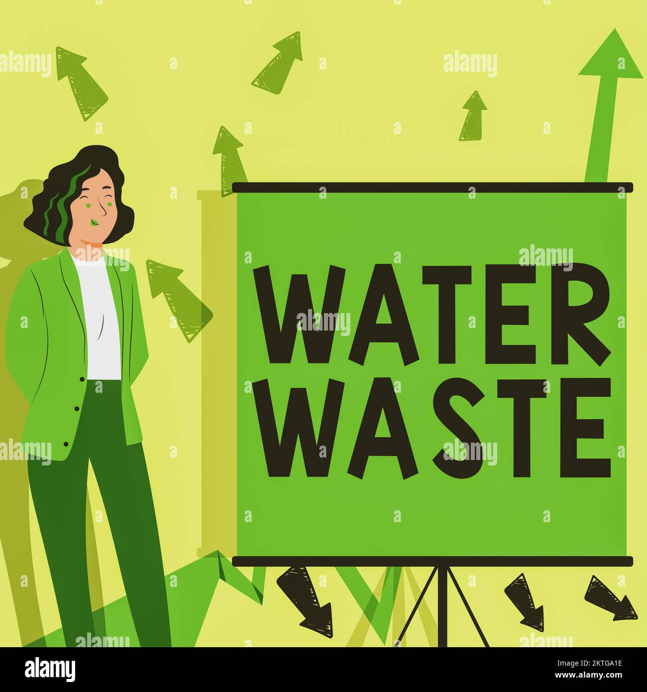 Conceptual caption Water Waste, Concept meaning liquid that has been ...