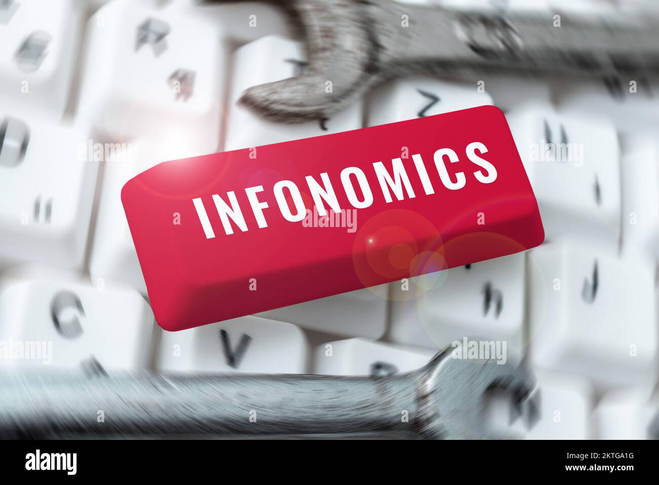 Hand writing sign Infonomics, Business concept visual image used to ...