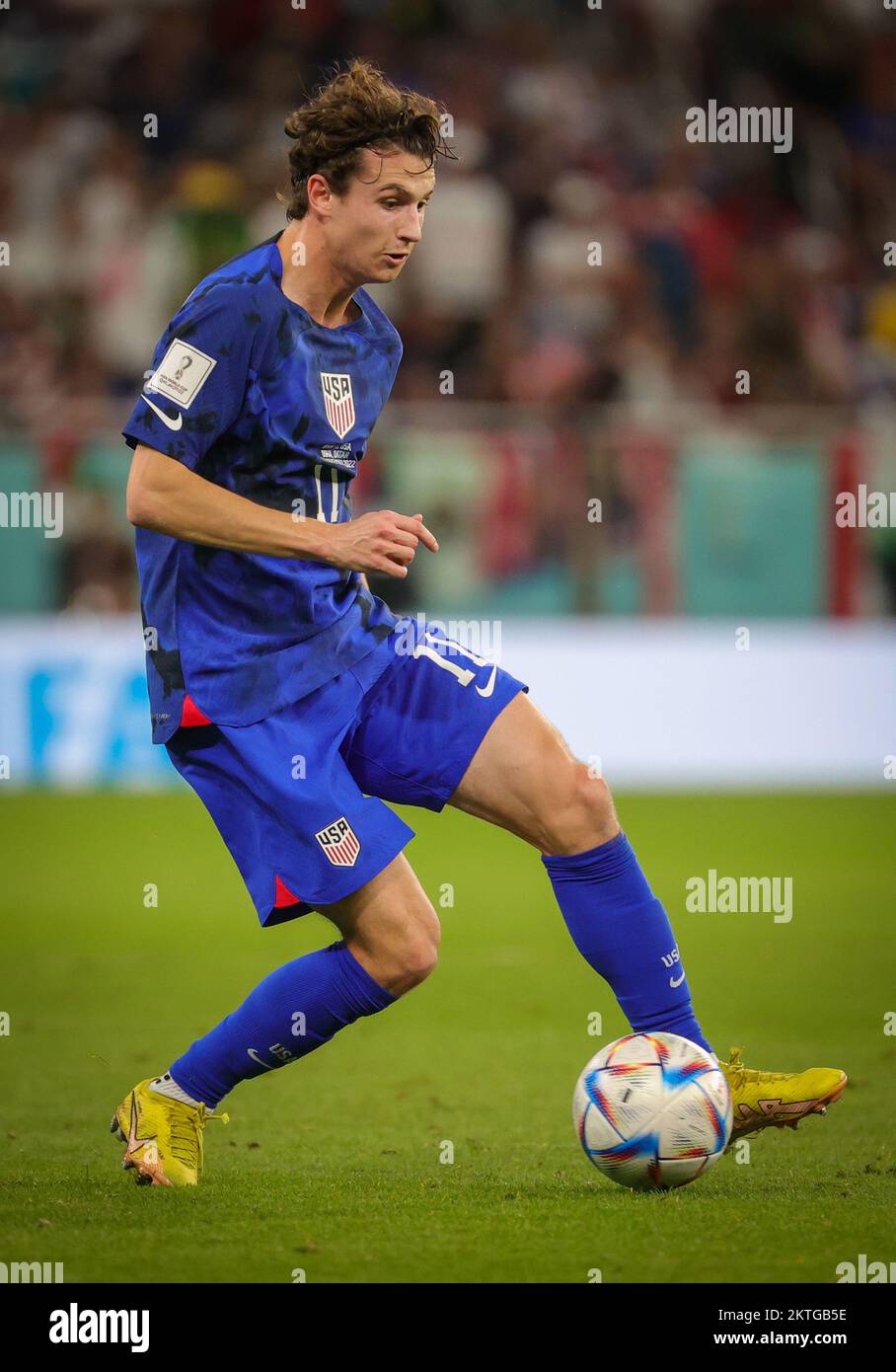 US Brenden Aaronson pictured in action during a soccer game between ...