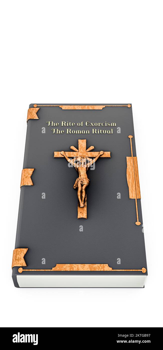 exorcism book isolated on white background 3d illustration Stock Photo ...