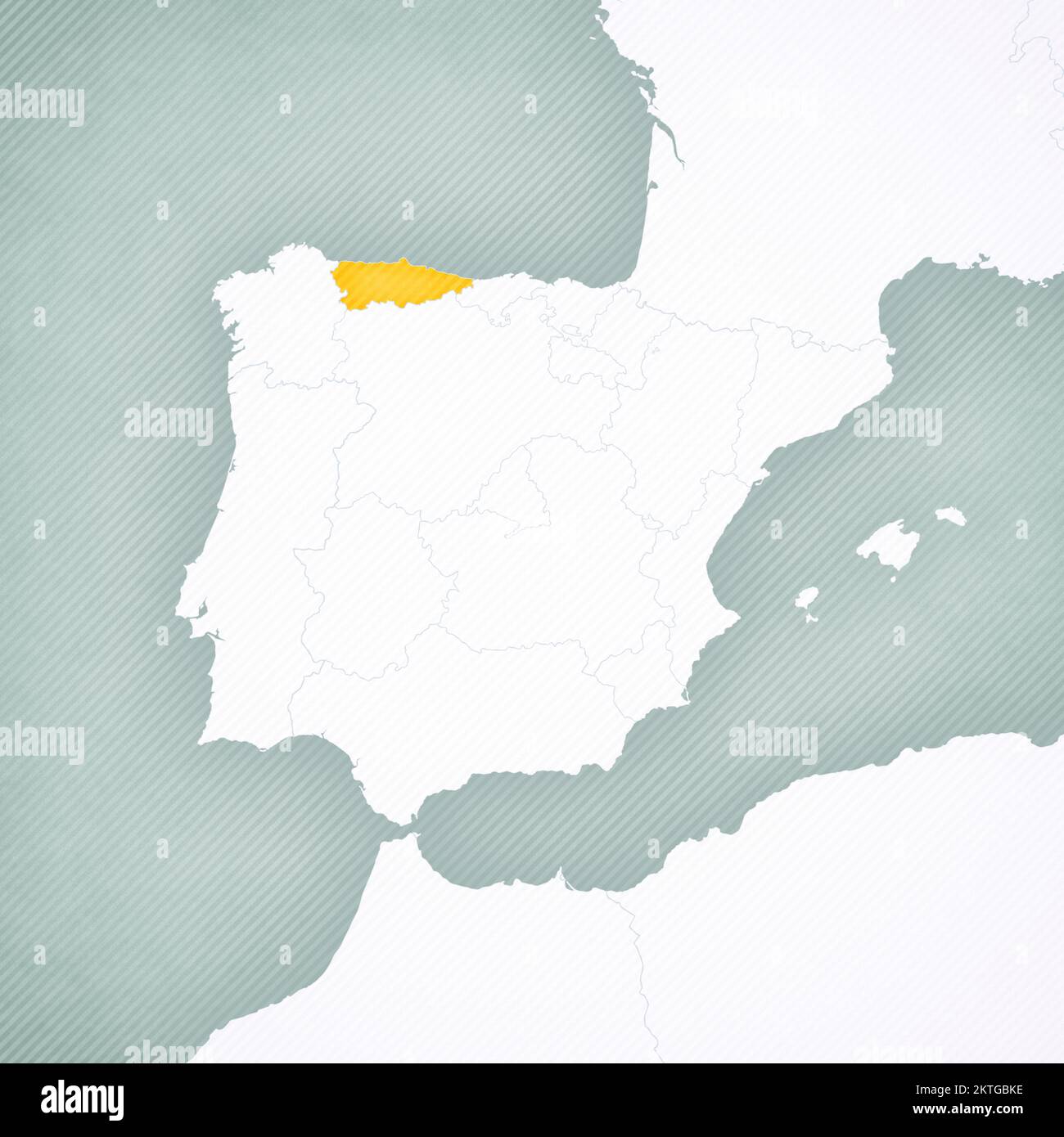 Asturias map hi-res stock photography and images - Alamy
