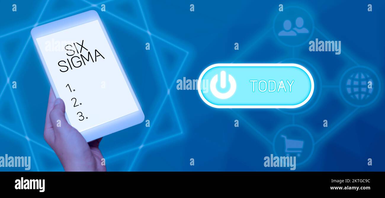 Text showing inspiration Six Sigma, Concept meaning management ...