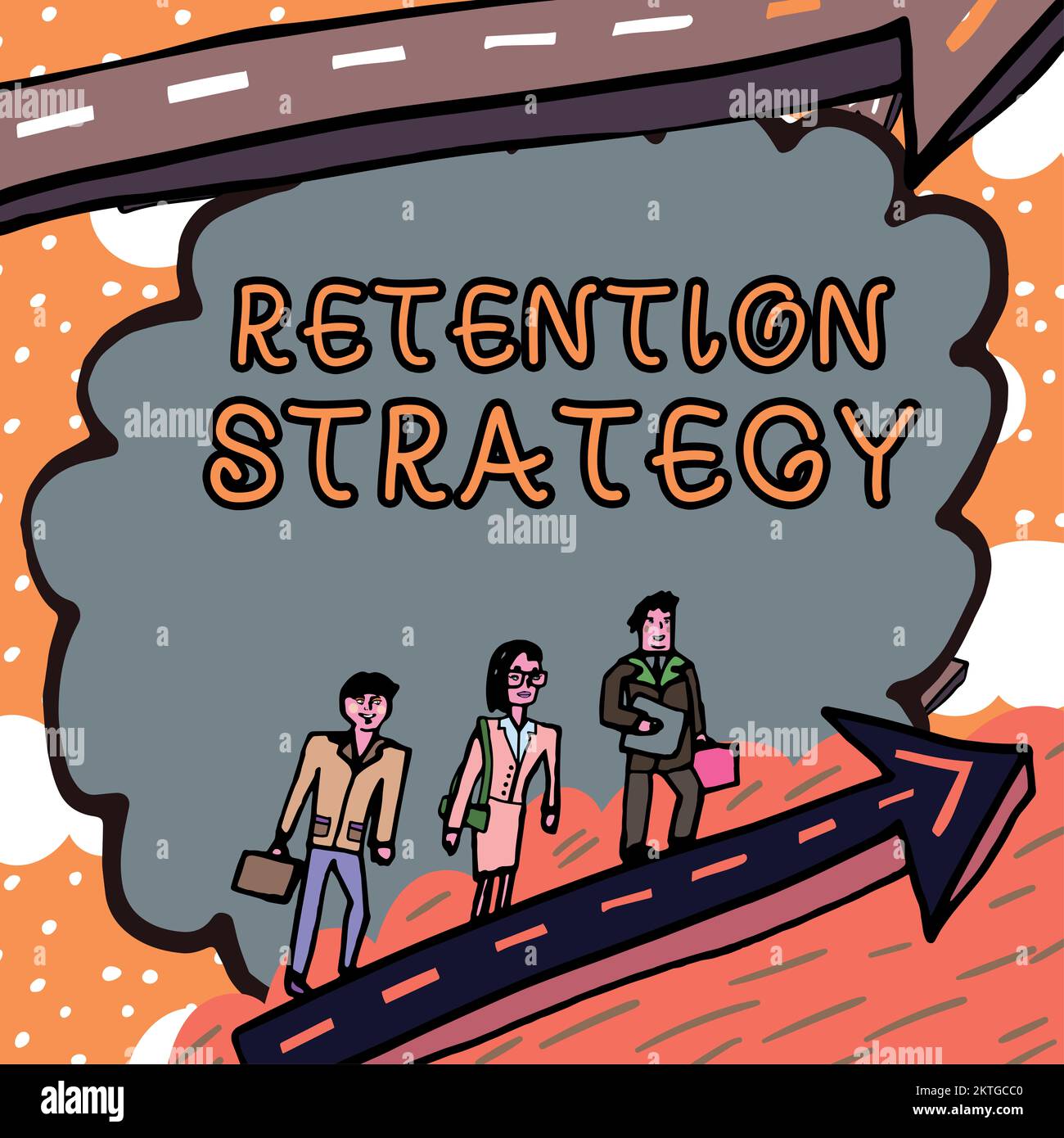 Conceptual caption Retention Strategy, Word Written on activities to ...