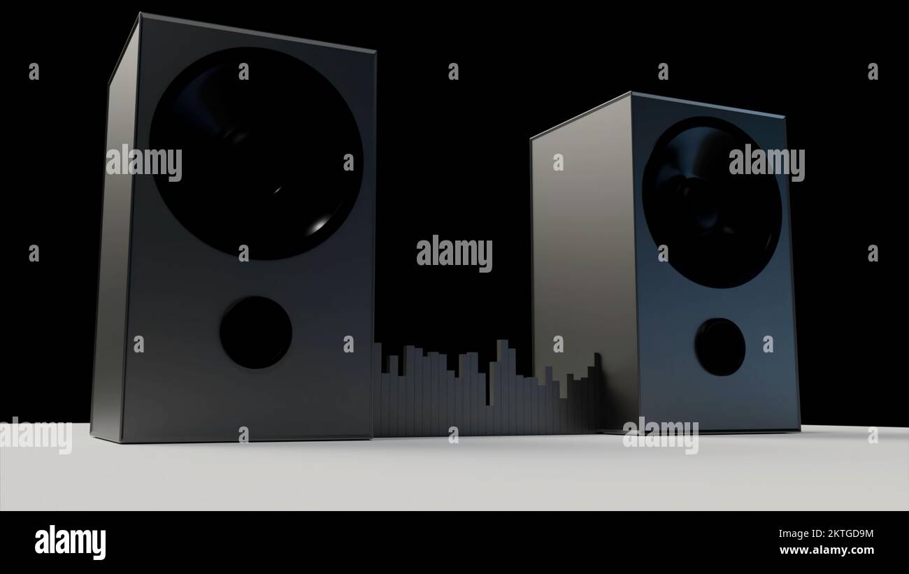 3d animation stereo speakers musical hi-res stock photography and ...