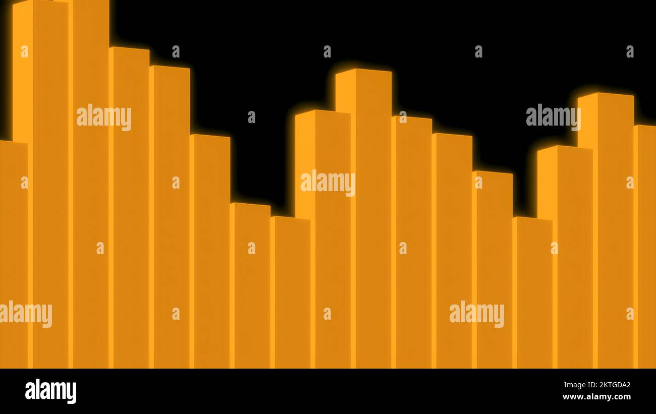 Speaker equalizer. Design. Colorful columns of 3D lines move to beat of ...