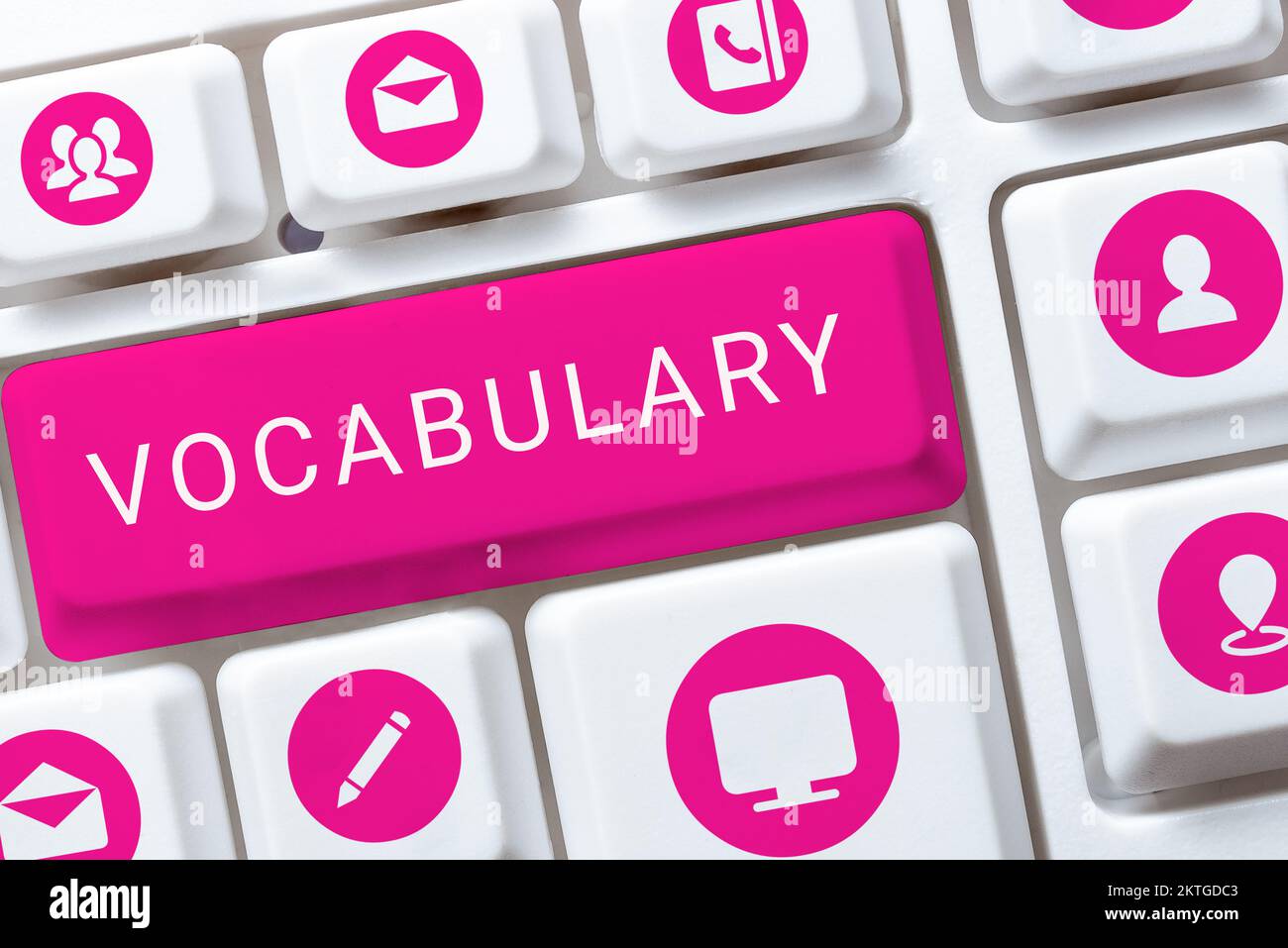 Text showing inspiration Vocabulary, Word Written on collection of ...