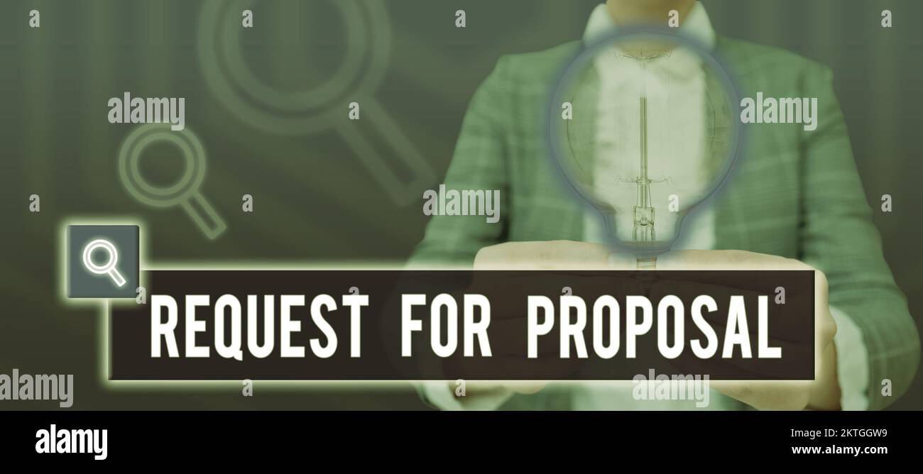 Text caption presenting Request For Proposal, Concept meaning document ...