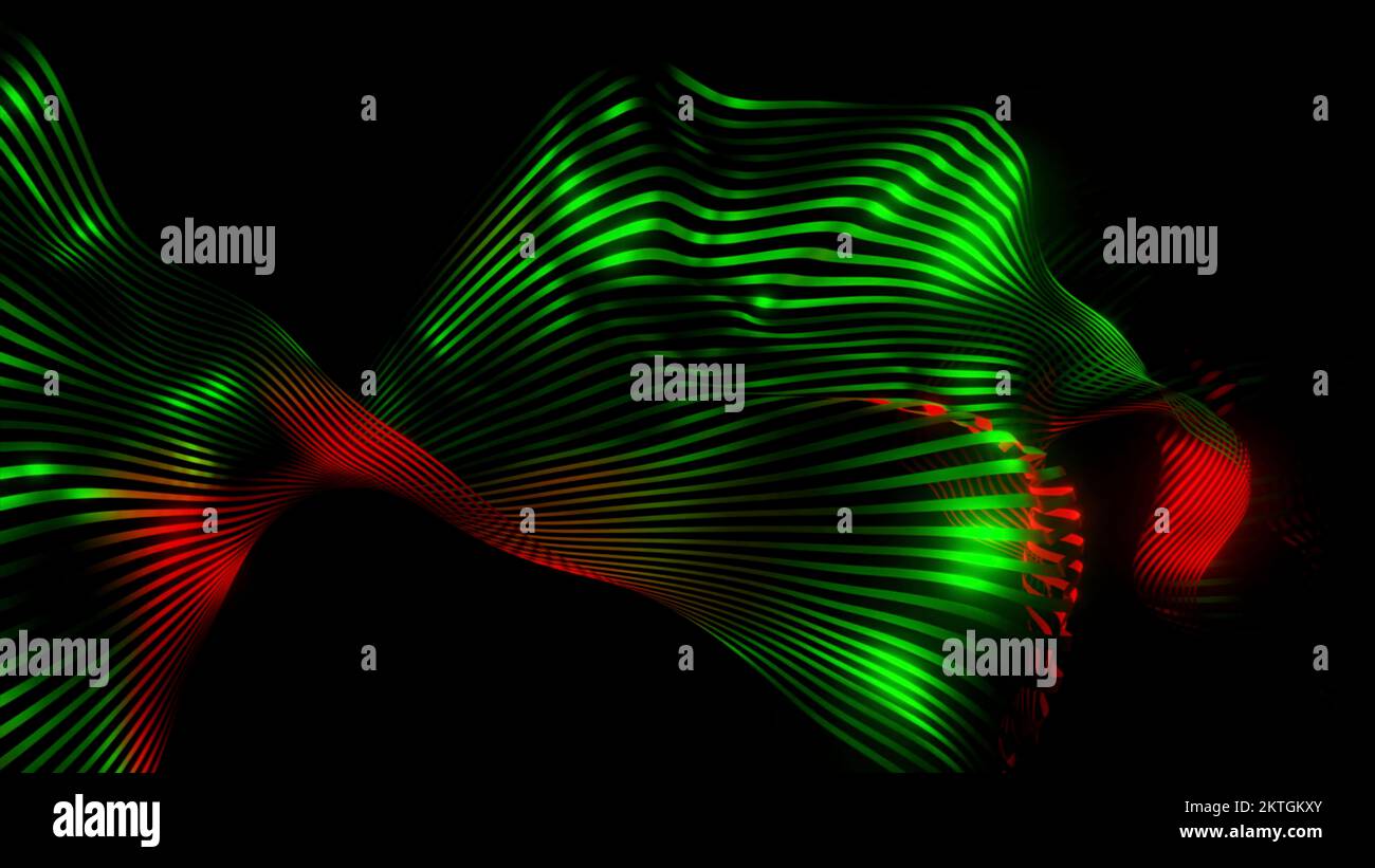 Black background . Design. Bright swirling lines in animation that ...