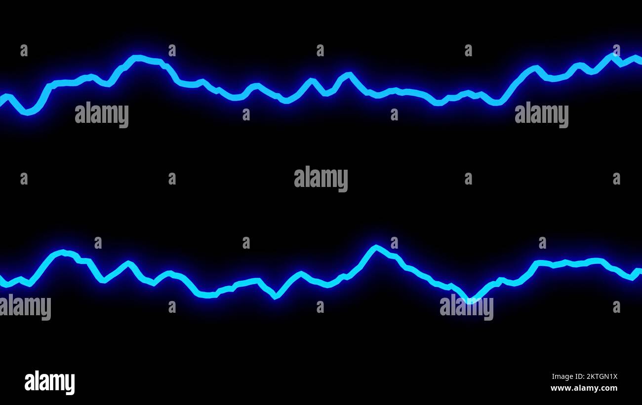 Black background. Design.Two blue sinuous lines in the animation that ...