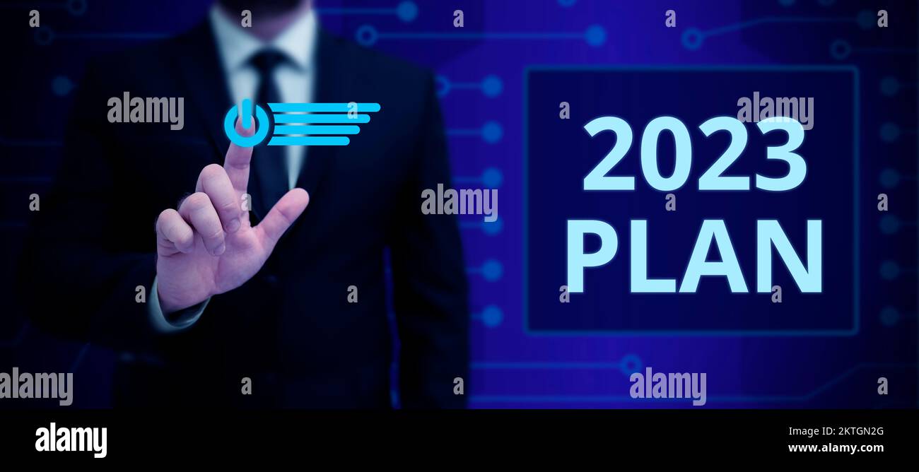 Text showing inspiration 2023 Plan, Internet Concept setting up your ...