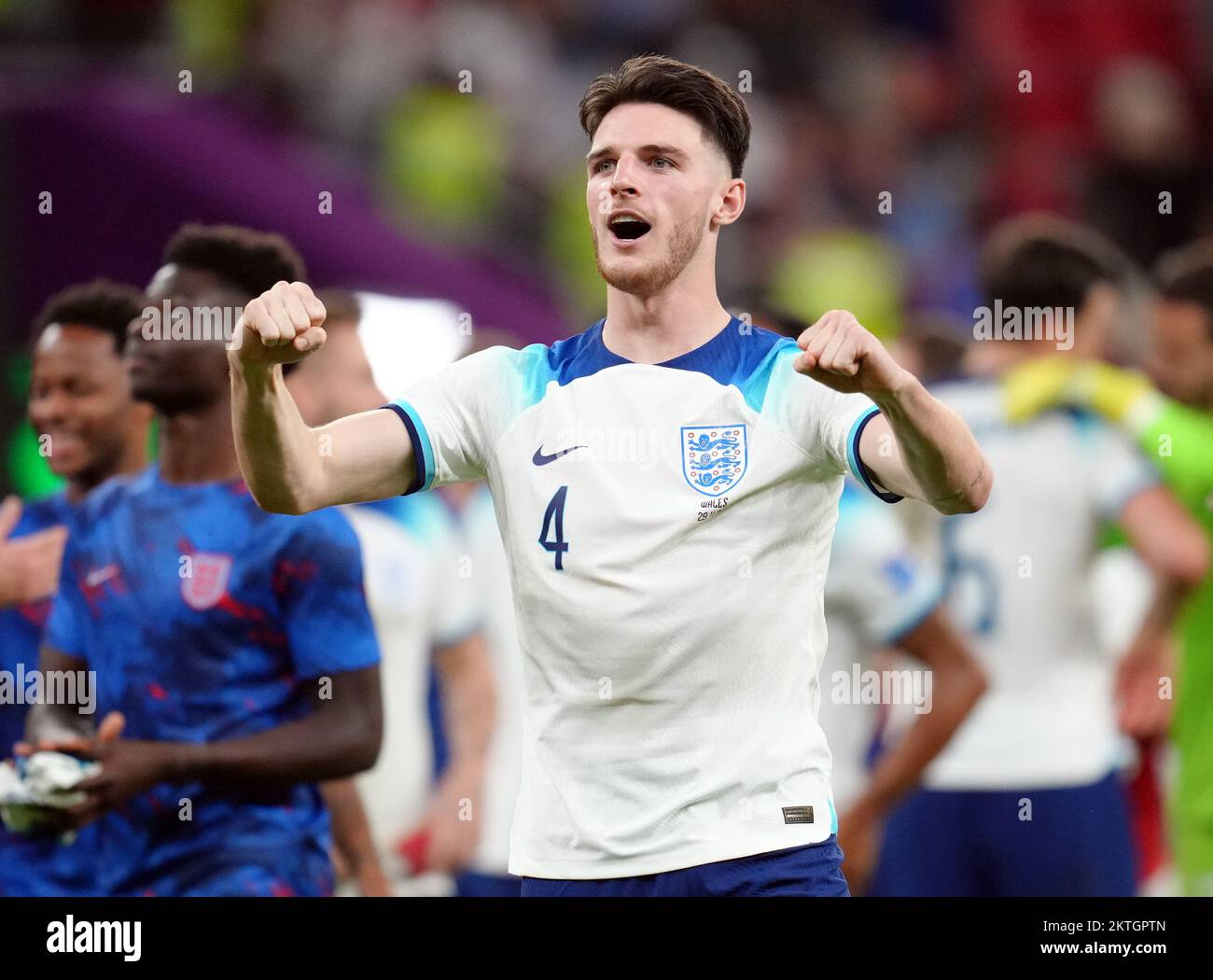England's Declan Rice following the FIFA World Cup Group B match at the ...