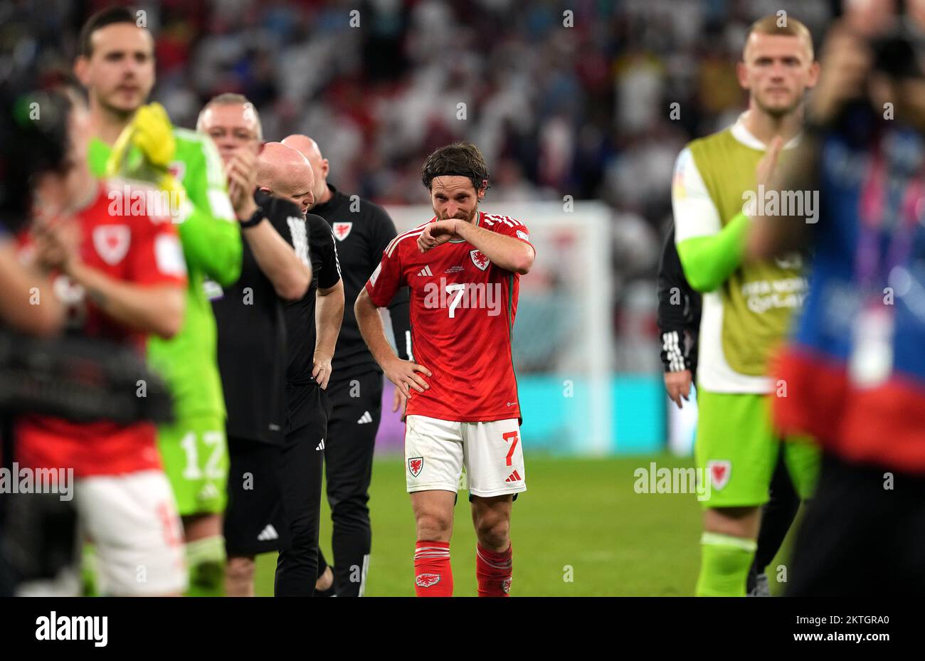 Wales’ Joe Allen after the FIFA World Cup Group B match at the Ahmad ...