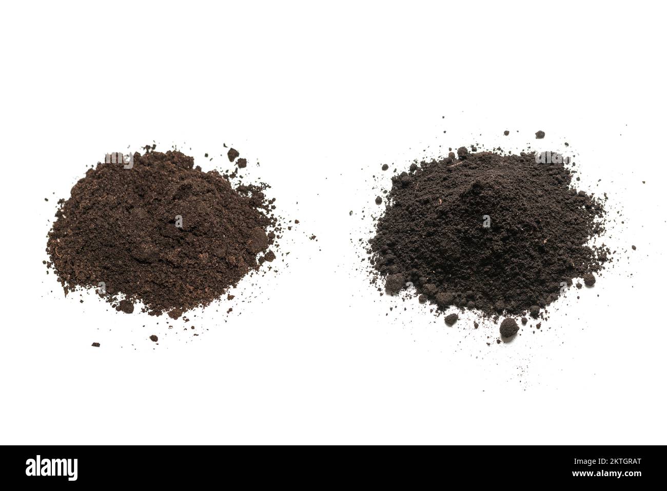 Black land for plant isolated on white background. Ground pattern Stock ...