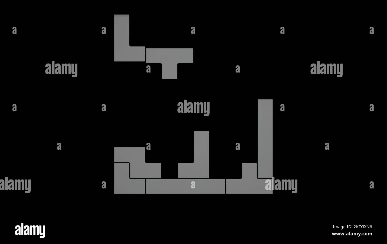 Cube of assembled geometric shapes. Design. Geometric mosaic shapes are ...