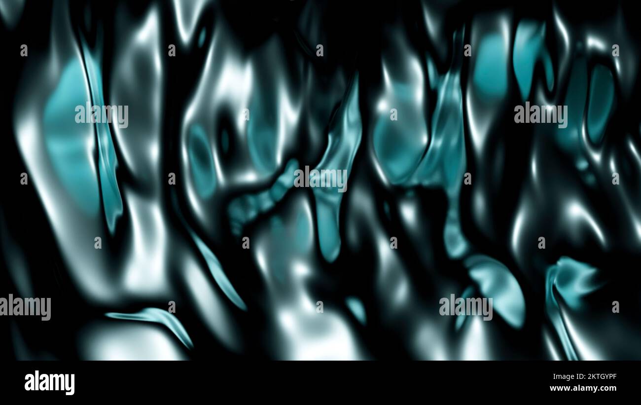 Abstract fluid metal liquid texture dark background. Design. Molten ...