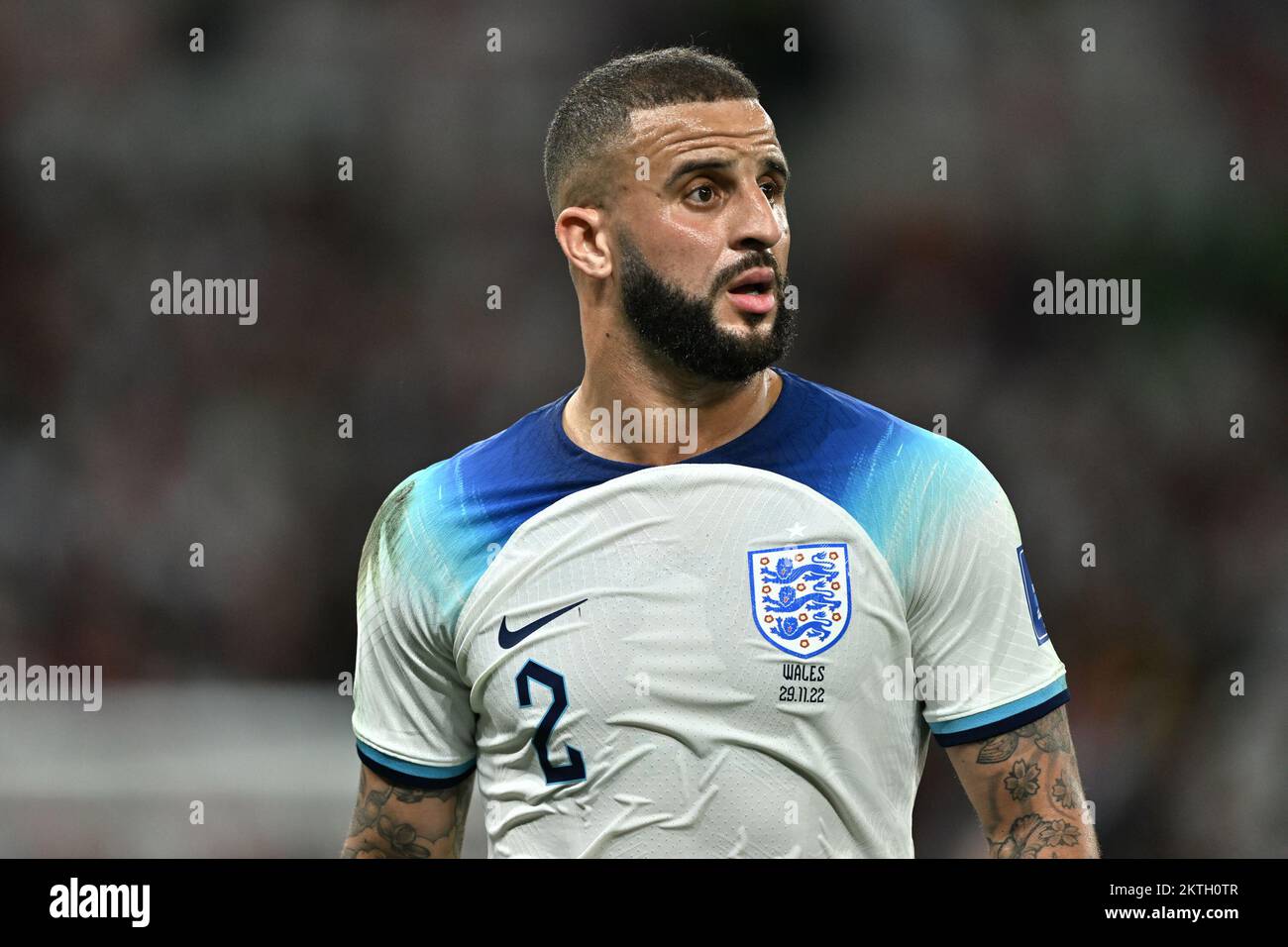 AL-RAYYAN, AR - 29.11.2022: WALES VS ENGLAND - Kyle Walker during a ...