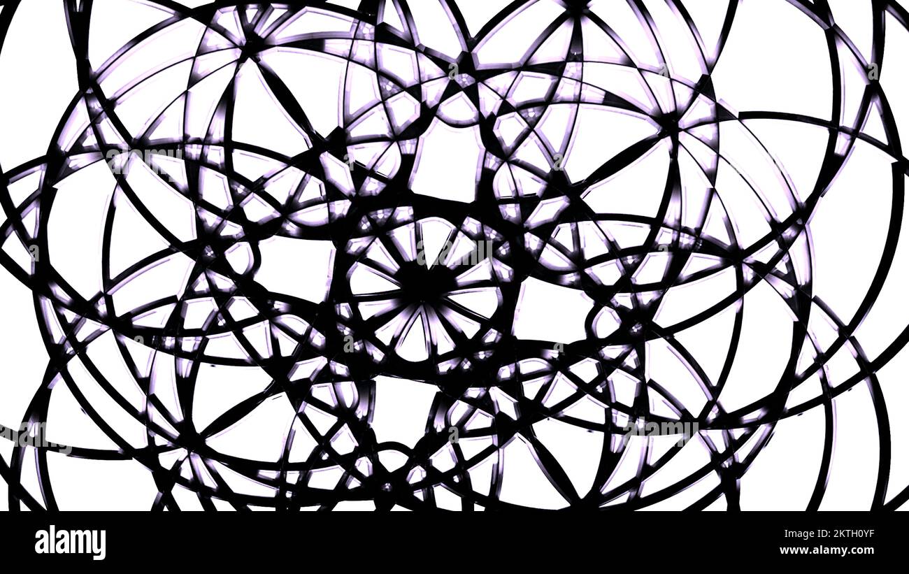 Linear pattern with hypnotic effect. Design. Abstract floral pattern of ...