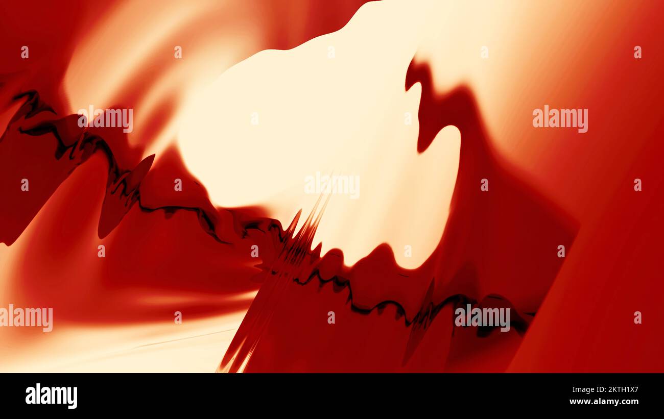 Animation with red liquid and abstract movements. Design. Abstract red ...