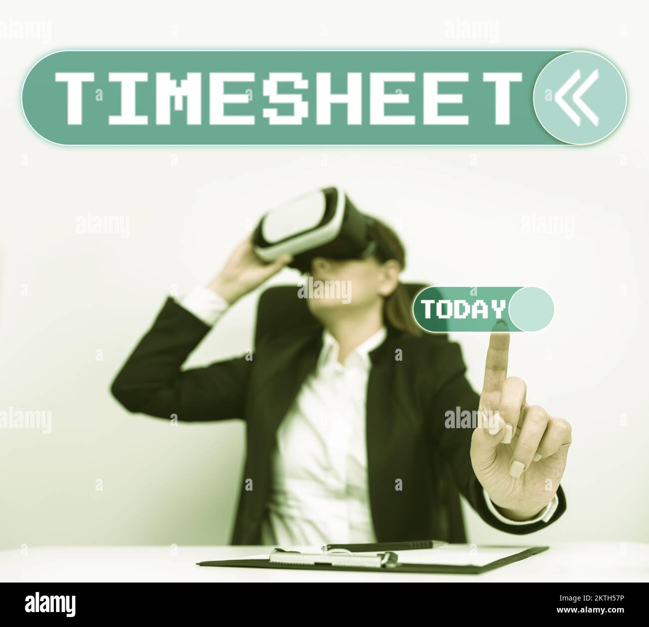 Text caption presenting Timesheet, Business idea graphical ...