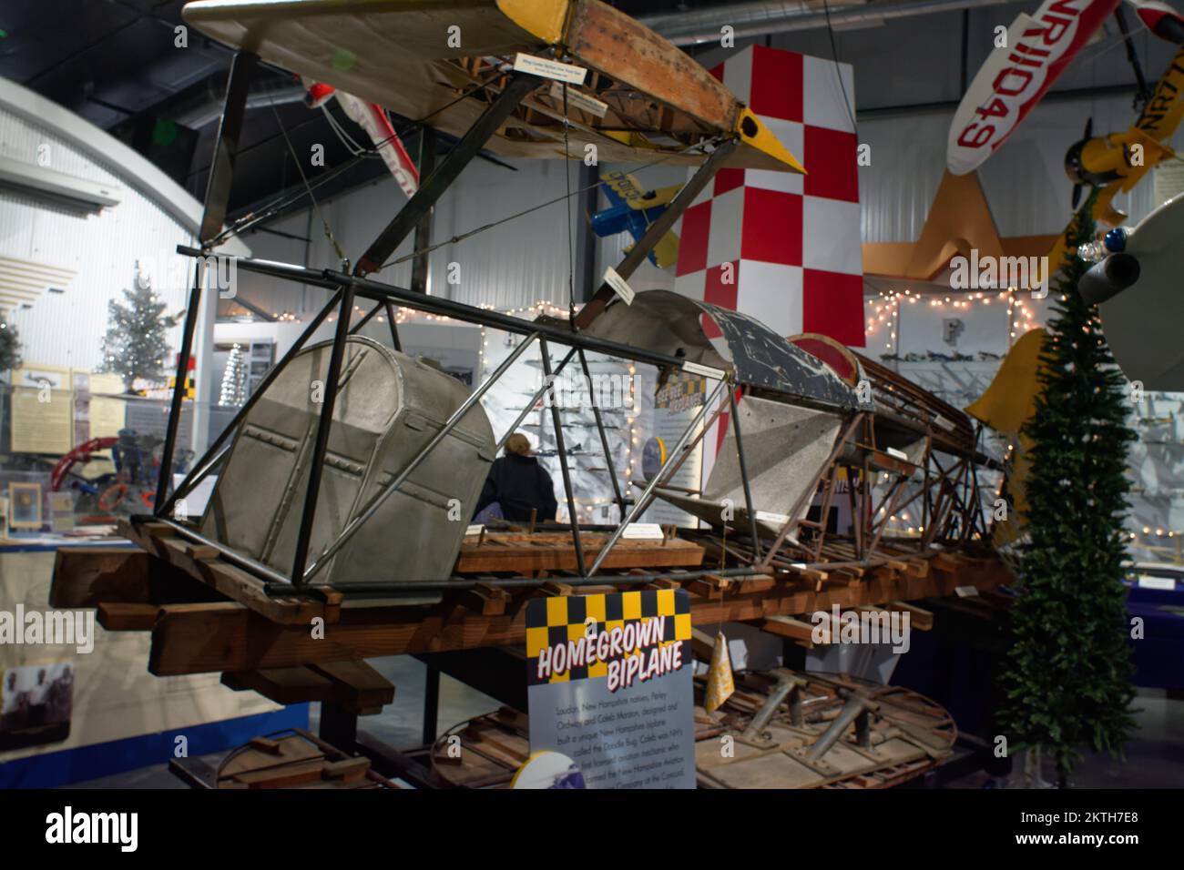 The skeleton of a one of a kind biplane still resting in its ...
