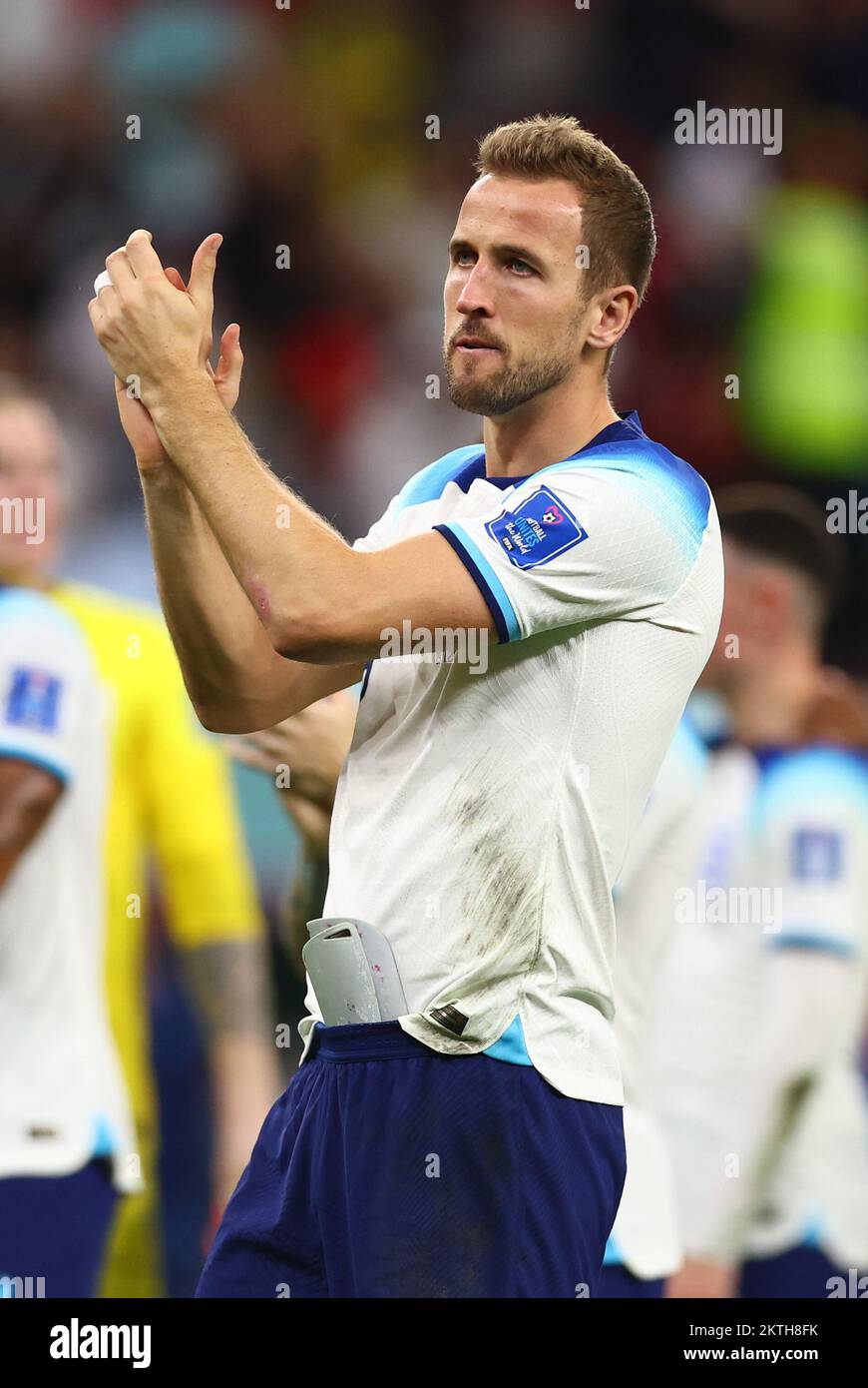 Al Rayyan, Qatar, 29th November 2022. Harry Kane of England applauds ...