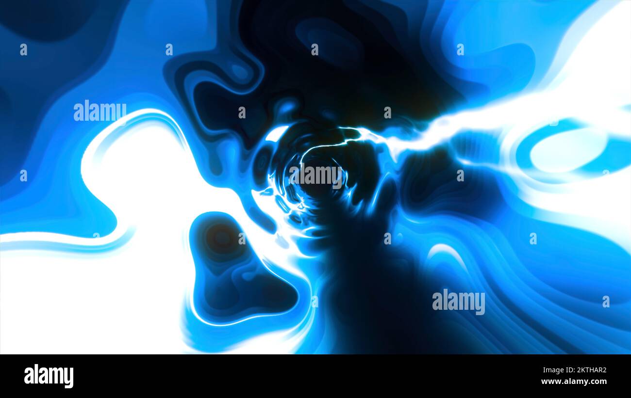 Bright glowing tunnel with plasma pattern. Motion. Rotating tunnel with ...