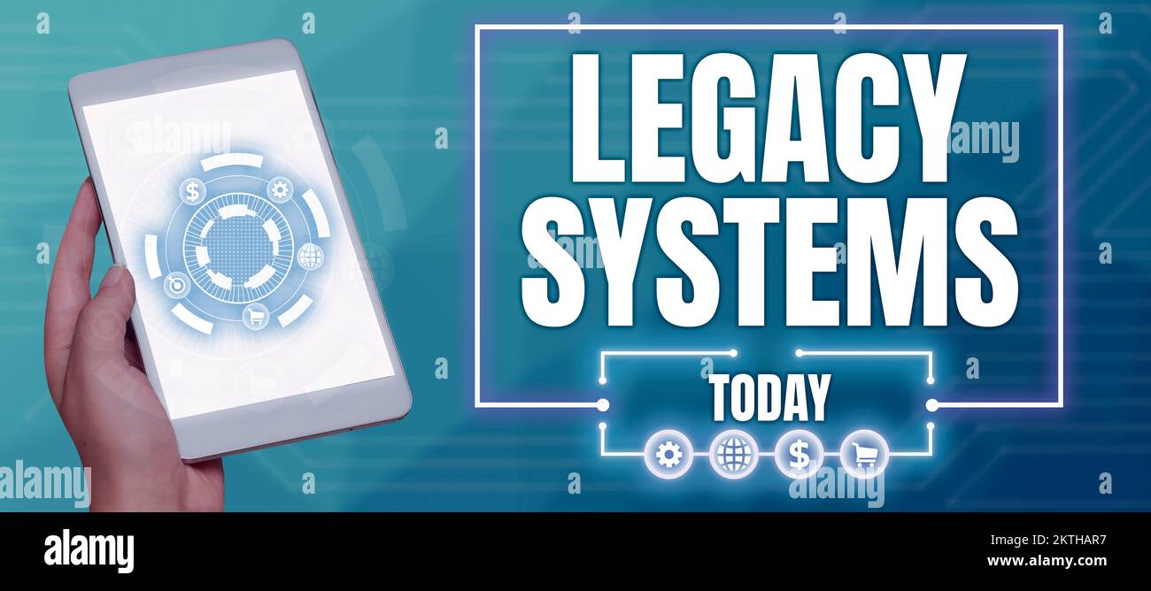 Inspiration showing sign Legacy Systems, Concept meaning old method ...