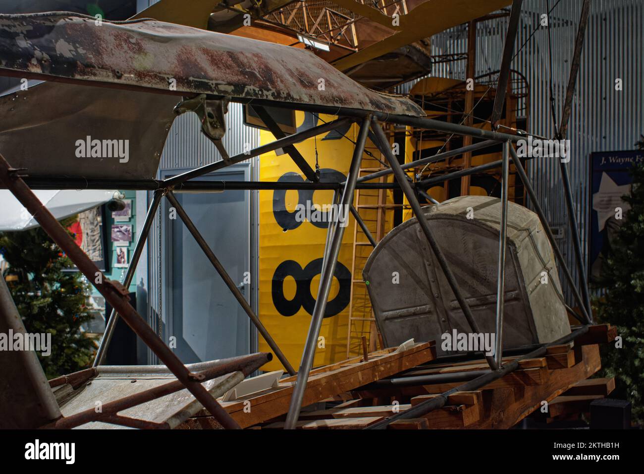 The skeleton of a one of a kind biplane still resting in its ...