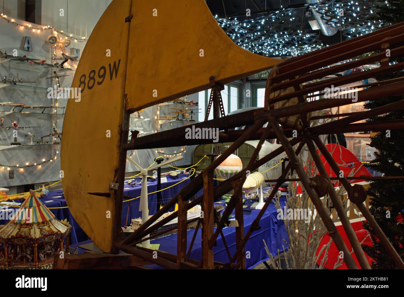 The skeleton of a one of a kind biplane still resting in its ...