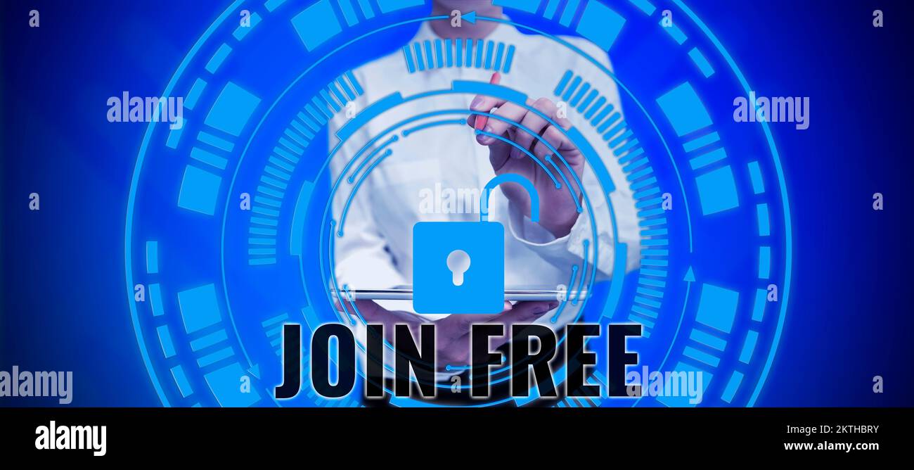 Inspiration showing sign Join Free, Business concept the act or an ...