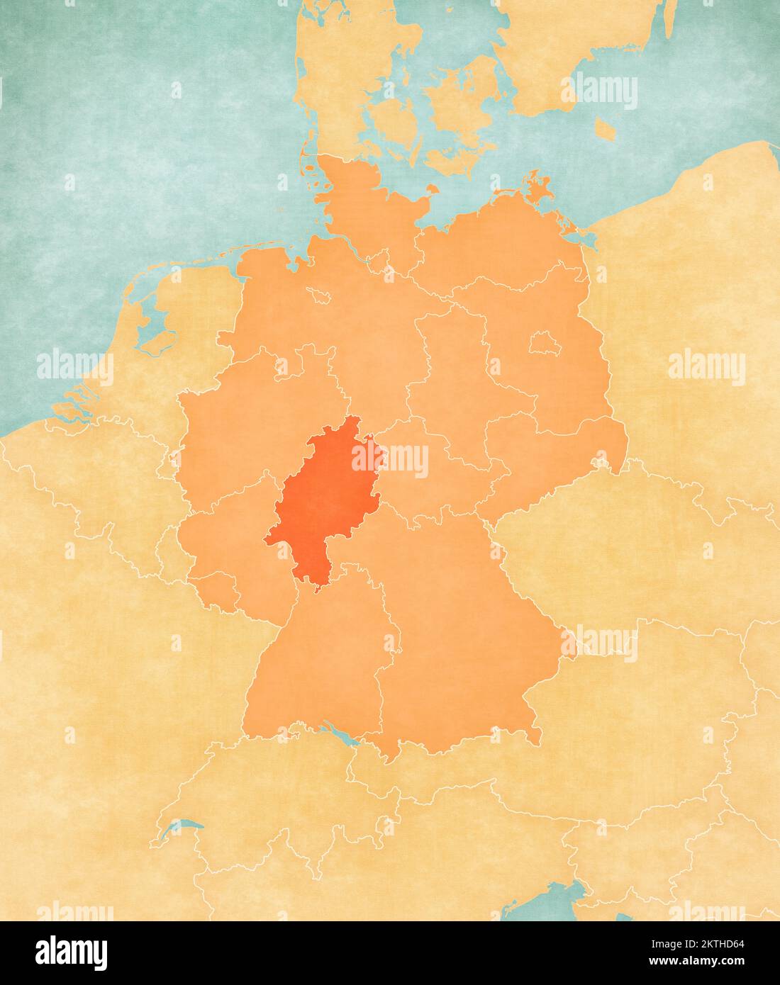 Hessen map hi-res stock photography and images - Alamy