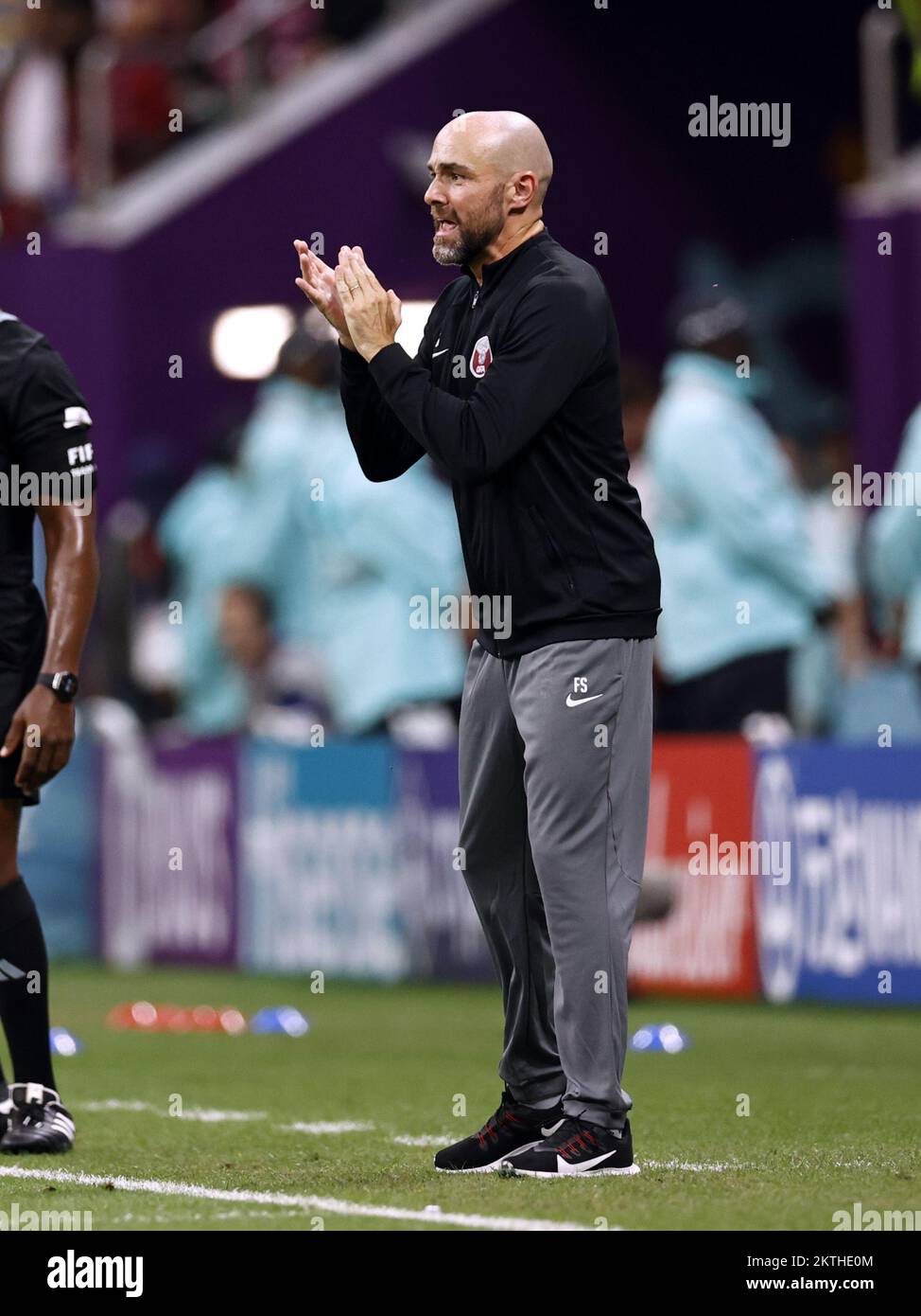 AL KHOR - Qatar coach Felix Sanchez during the FIFA World Cup Qatar ...