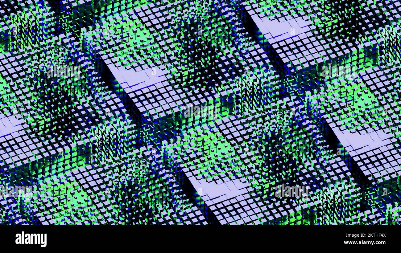Abstract Technological Background With The Visualization Of Artificial
