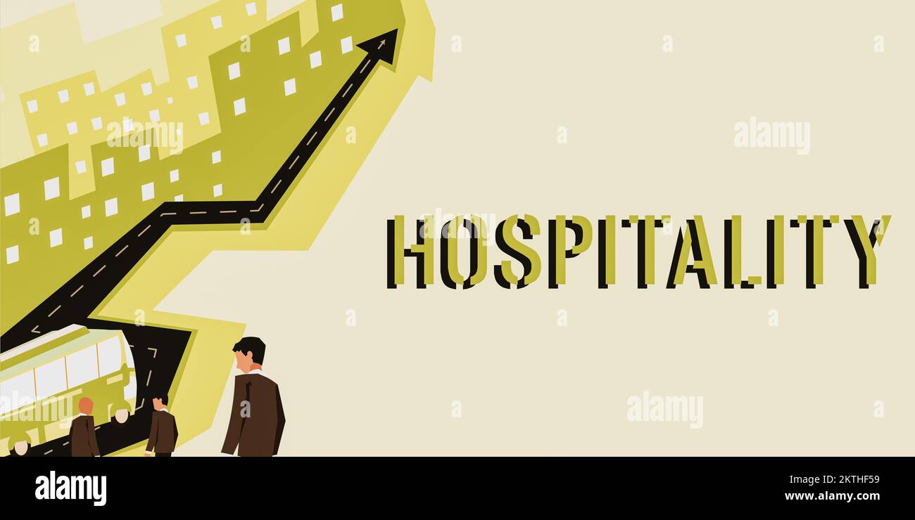 Handwriting text Hospitality, Business overview the friendly and ...