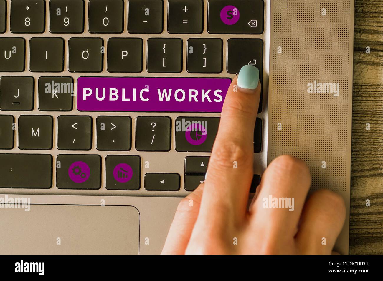 Hand writing sign Public Works, Internet Concept Describes the viewing ...