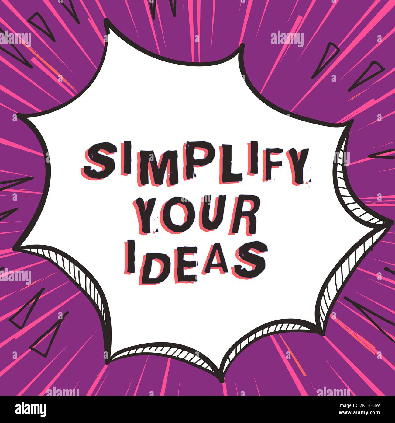 Conceptual display Simplify Your Ideas, Business approach make simple ...