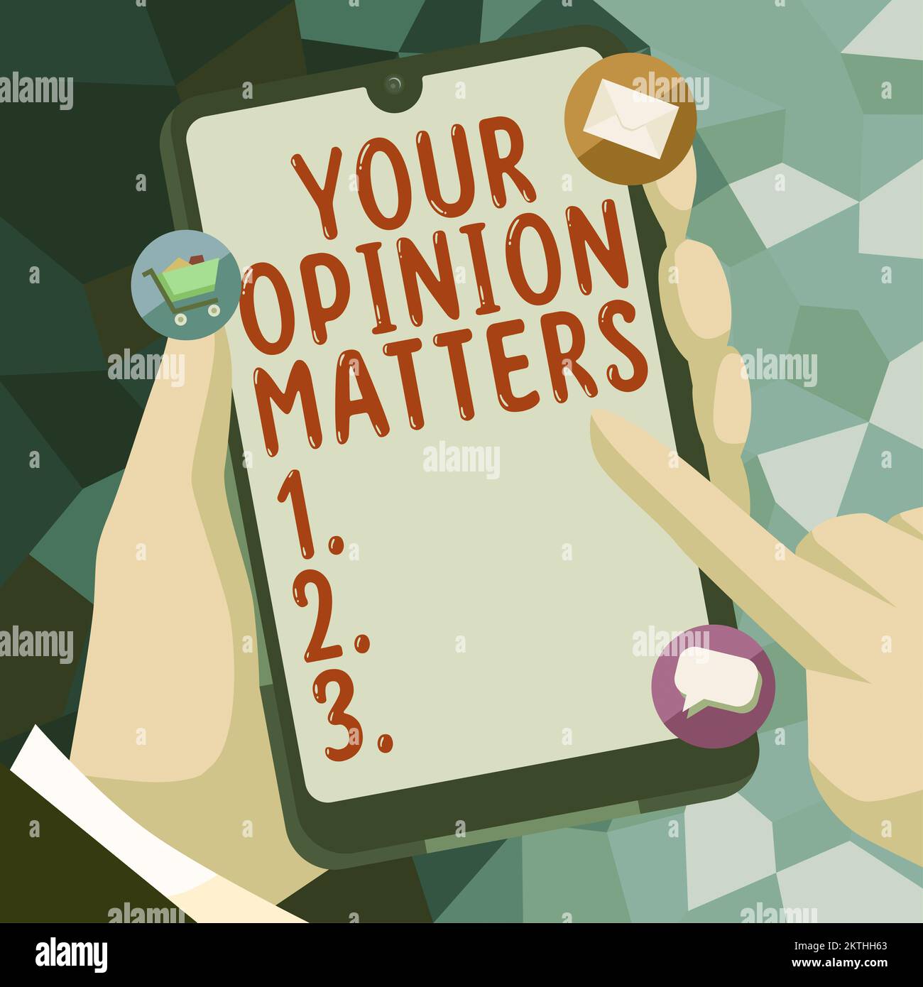 Conceptual caption Your Opinion Matters, Concept meaning to Have your ...